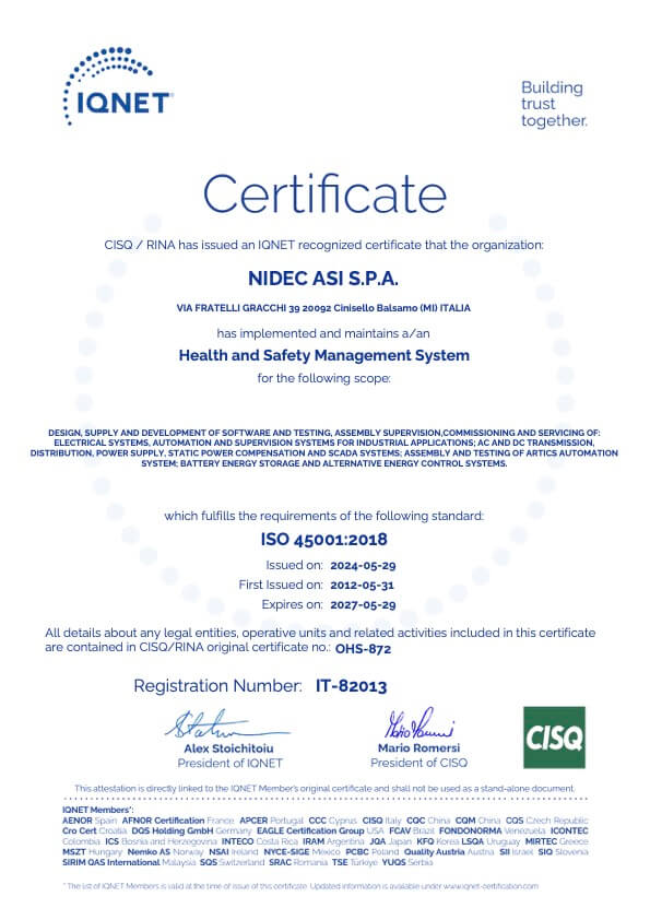 Nidec_ASI_SpA_GE_ISO_45001_-_IQNET_IT-82013_(Exp_2027.05.29) - Nidec ...